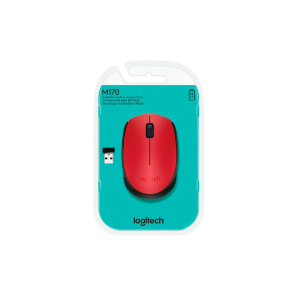 Mouse Logitech M170 Wireless | Red | (910-004941) - PC Speed